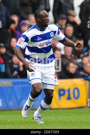 Queens Park Rangers' Damion Stewart celebrates his goal with team mates ...