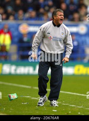 Leicester City manager Micky Adams (left) and Chief Executive Tim ...