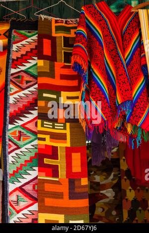 Shop of Peruvian souvenir market, "Inka Plaza", Miraflores, Lima, Peru ...