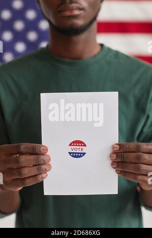 Young american voter man smiling happy standing at electoral college ...