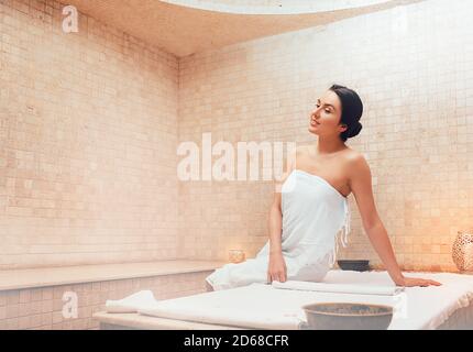 Woman in hamam Stock Photo - Alamy