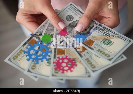Spread of infection through money Stock Photo - Alamy