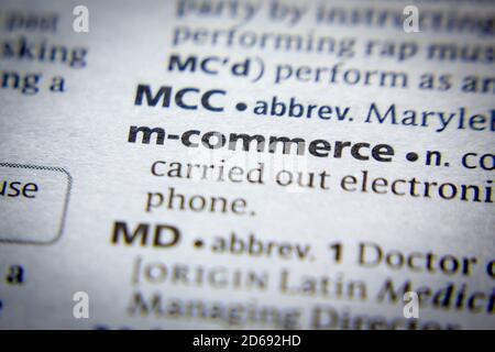 Highlighted word commerce concept and meaning Stock Photo - Alamy