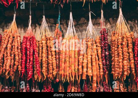 churchkhela, traditional sweet of Georgia Stock Photo - Alamy