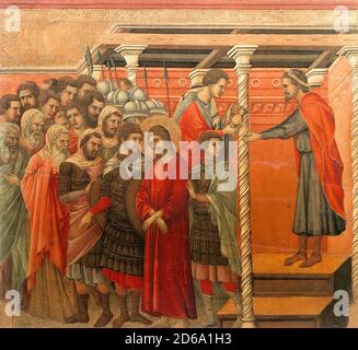 Duccio di Buoninsegna (Sienese, c. 1250/1255 - 1318/1319), The Nativity with the Prophets Isaiah ...