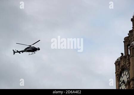 Filming of The Batman on top of The Royal Liver Building in Liverpool ...