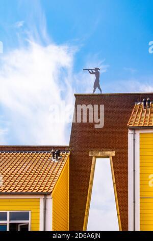 A modern peaceful rooftop space in an urban garden created in the ...