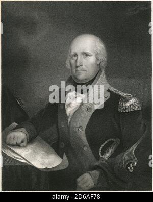 Illustration of an American Patriot revolutionary soldier bust set on ...