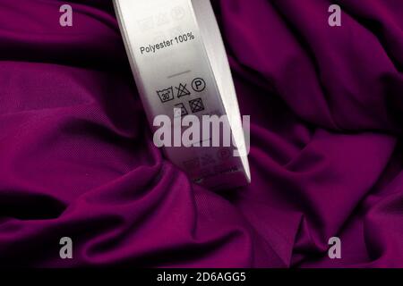 care instructions, washing instructions, dry clean only label in woman ...