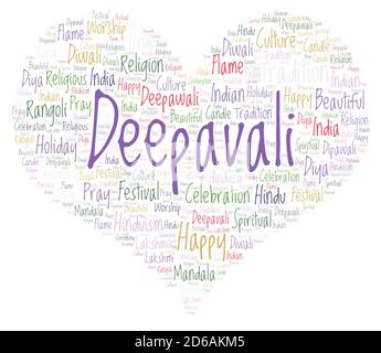 Deepavali word cloud. Wordcloud made from letters and words only Stock ...