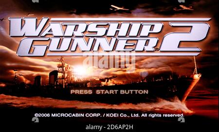 Warship Gunner 2 - Sony Playstation 2 PS2 - Editorial use only Stock ...