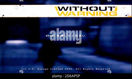 Without Warning - Sony Playstation 2 PS2 - Editorial use only Stock ...