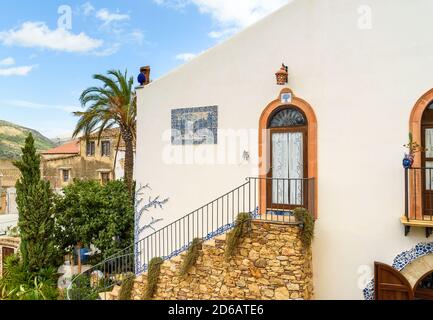 Painted houses of the ancient Parrini village, also called the ...