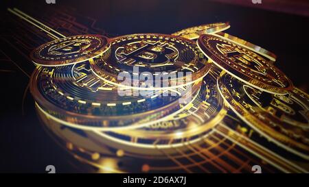 Bitcoin mining 4k Stock Photo - Alamy