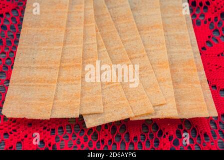 A pack of rectangular chips. Rectangular chips Stock Photo - Alamy