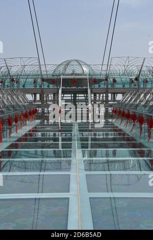 Pinggu the largest round Glass Sightseeing Platform in the world in ...