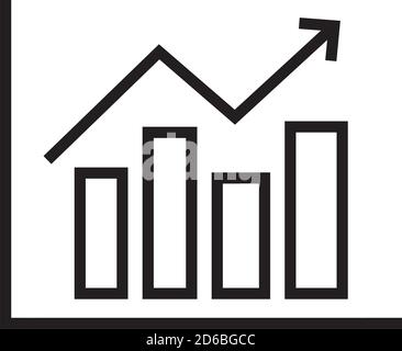 Increase arrow and bars design, workflow infographic data information business analytics and ...