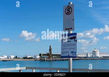 Industrial wharf at Mackay Marina, Queensland, Australia Stock Photo ...