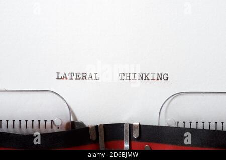 Lateral thinking phrase written with a typewriter Stock Photo - Alamy