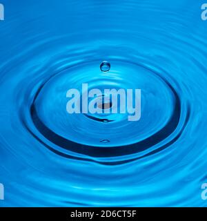 Water drop falling into water making a perfect droplet splash Stock Photo - Alamy