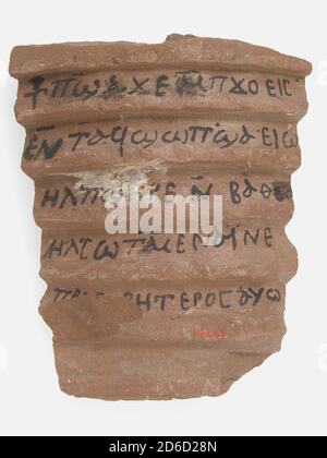 Ostrakon with Biblical Text, Coptic, 600 Stock Photo - Alamy