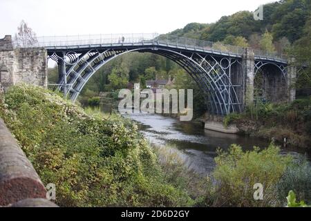 The Ironbridge built by Abraham Darby III over River Severn at ...