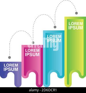Vector simple infographic vertical time line template with rectangle photo placeholders ...