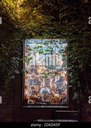 Large shop window with utensils Stock Photo - Alamy