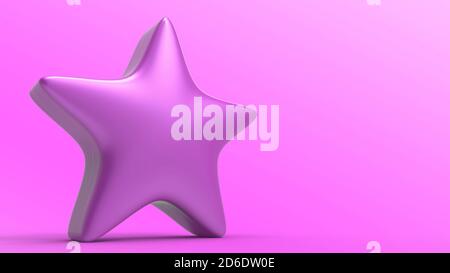 3d purple star on color background. Render and illustration of golden ...