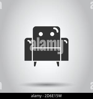 Director chair icon in flat style. Producer seat vector illustration on ...