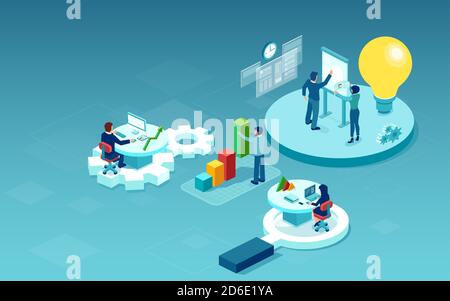 Financial planning icons set isometric vector. Manage risk plan ...
