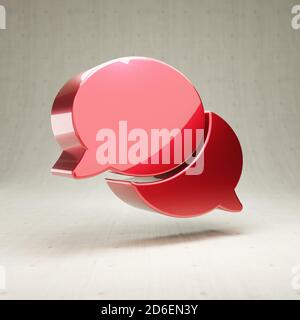 Comments icon isolated on 3d cyan blue round button abstract ...