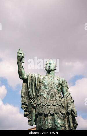 Vertical shot of a Statue of Emperor Marcus Nerva in Rome, Italy Stock ...