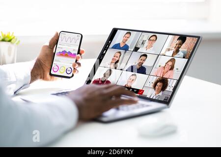 Video Conferencing Online as a Work From Home Concept Stock Photo - Alamy