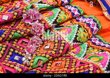 Colourful Indian traditional ethnic ware for woman or girls Gujarat ...