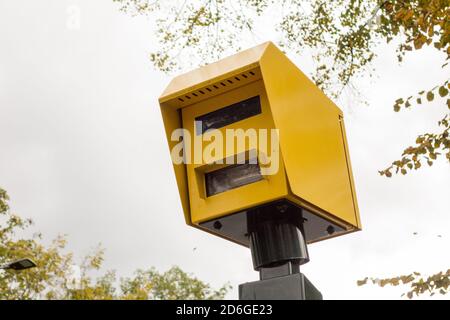 ANPR traffic speeding camera on a suburban street in London, UK Stock ...