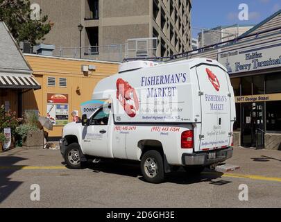 Fresh Fish delivery van in Pittenweem, Fife, Scotland, UK Stock Photo ...