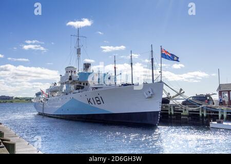 HMCS Sackville K181, a Flower-class corvette in Halifax harbour, that ...