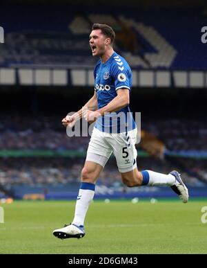 Michael Keane of Everton celebrates his goal having made it 2-0 during ...