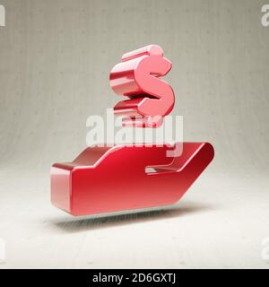 hand holding Dollar icon Stock Photo - Alamy