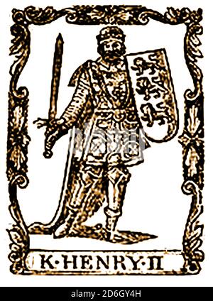 Portrait of King Henry the Second, King Henry II of England, born 1132 ...