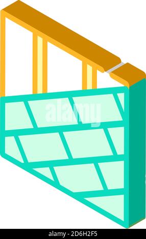 roof tiles laying isometric icon vector. roof tiles laying sign ...