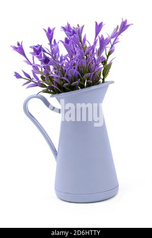 Purple orchids in small vase Stock Photo - Alamy