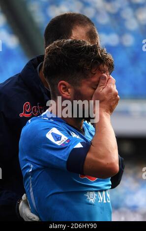 Dries Mertens of Napoli reacts after heading wide of the target during ...