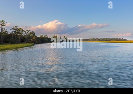 Bryan Creek off Calibogue Sound in South Carolina in early fall. The ...