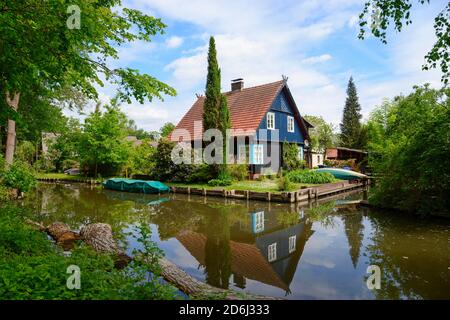 Residential house, Lehde, Luebbenau, Spreewald, Brandenburg, Germany ...