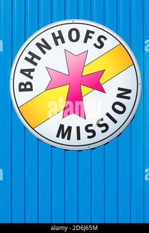 Logo, Station mission, Germany Stock Photo - Alamy