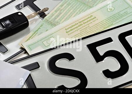 car registration documents Stock Photo - Alamy