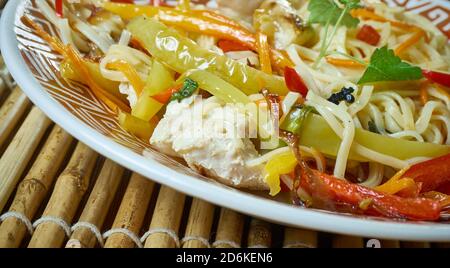 Chicken Subgum chow mein type of American Chinese dish Stock Photo - Alamy
