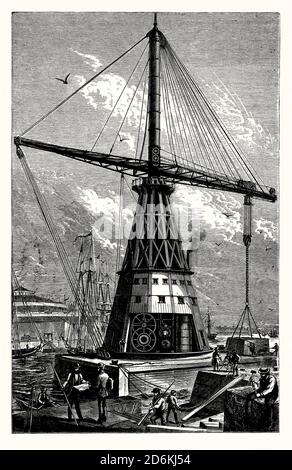 Heavy lifting floating crane vessel during operation Stock Photo - Alamy